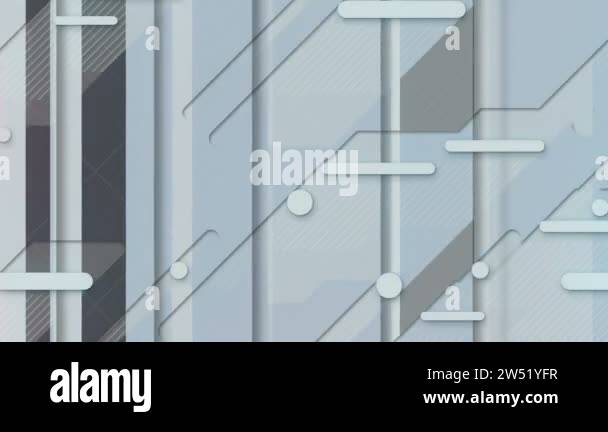 Line art moving geometric shapes. 3d rendering seamless loop animation ...