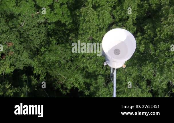Rain gauge water aerial rainfall shot tower forest wood science ...