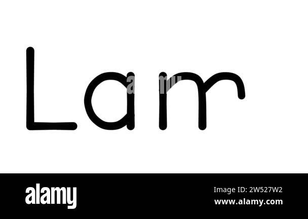 Lama Handwritten Text Animation in Various Sans-Serif Fonts and Weights ...