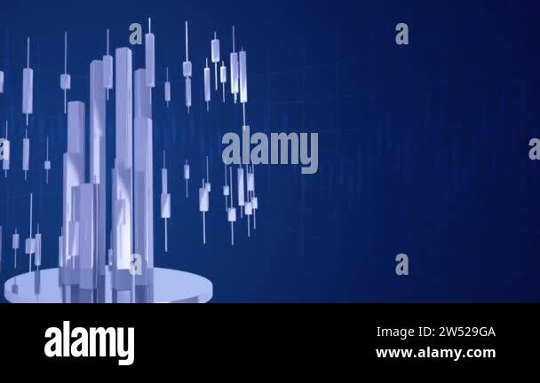 Business background, financial diagram with stock market chart, loop ...