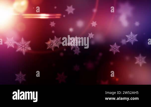 Beautiful snowflakes and colorful flare light leak and optical flare ...