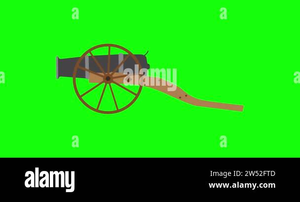 Cannon artillery old gun vector illustration military weapon war ...