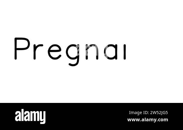 Pregnancy Handwritten Text Animation in Various Sans-Serif Fonts and ...