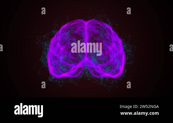 Futuristic human brain interface concept. Brain scan technology ...