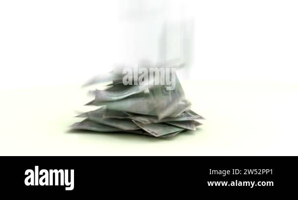 Indian Rupee falling on white background Stock Video Footage - Alamy