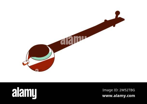 Traditional one string Indian ektara icon animation Stock Video Footage ...