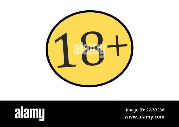 Under 18 sign warning symbol. Over 18 only censored. Sixteen age older ...