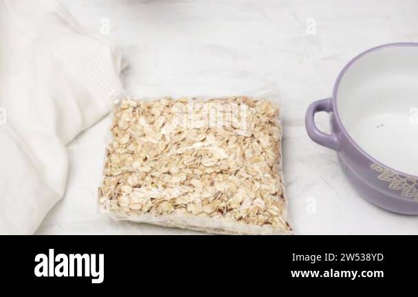 Oatmeal package Stock Videos & Footage - HD and 4K Video Clips - Alamy