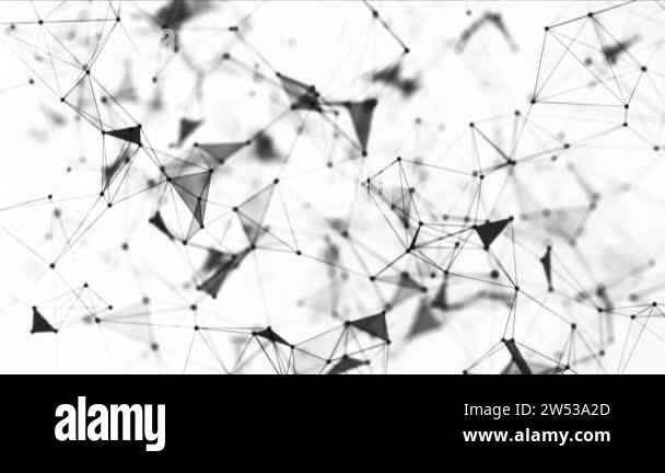 Plexus fantasy abstract technology and engineering background with original organic motion on ...