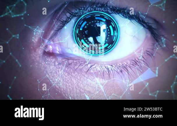 Neuralink Technology Concept 4K Abstract Eye Animation Background with ...