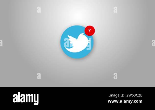 Twitter Tweet logo icon with counter likes, followers. Instagram 4K 3D ...