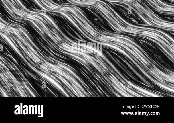 Wavy flows of energy lines in cyberspace. Animation. Luminous lines ...