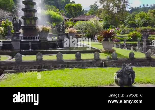 Traditional Balinese architecture, an ancient fountain in Bali ...