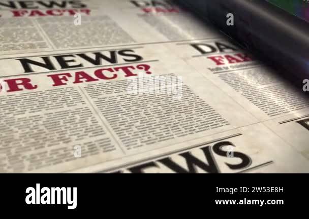 Fake on fact news, disinformation and information daily newspaper ...
