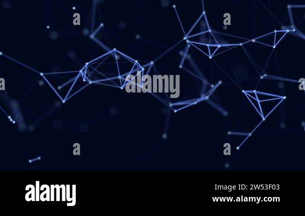 Abstract Digital Connection Moving Dots And Lines Technology Background Network Connection