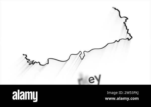 Turkey Map Showing Up Intro By Regions 4k animated Turkey map intro ...