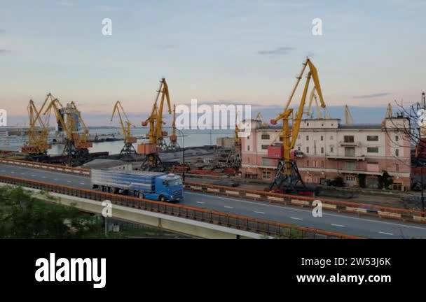 Port cargo terminals yellow Stock Videos & Footage - HD and 4K Video ...