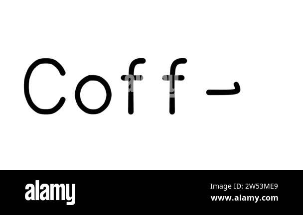 Coffee Handwritten Text Animation in Various Sans-Serif Fonts and ...