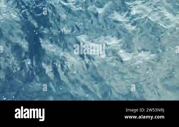 Aerial View of a Crystal clear sea water texture. View from above ...