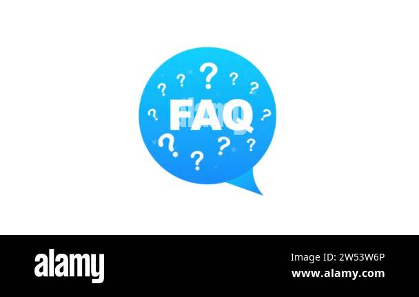 Frequently asked questions FAQ banner. Computer with question icons ...