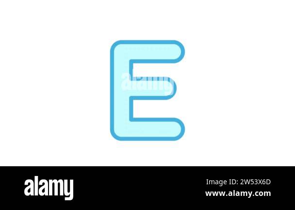 Tutorial for writing English alphabet. Trace the letter E with a pencil ...