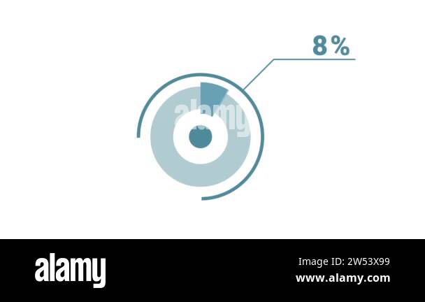 49 percent circle round donut chart infographic. 4k video royalty free ...