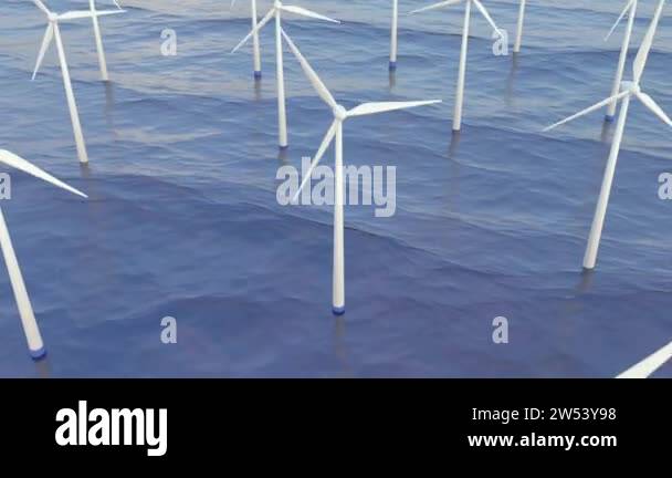 Wind power plants - Creative footage of Green eco free energy in 4K ...