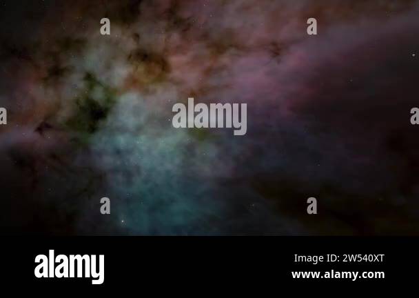 Interstellar space travel universe. 4K 3D animation in outer space ...