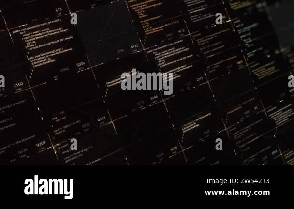 Hacking Code Animation On Lack Abstract Computer Monitor Animation Cyber Crime And Modern