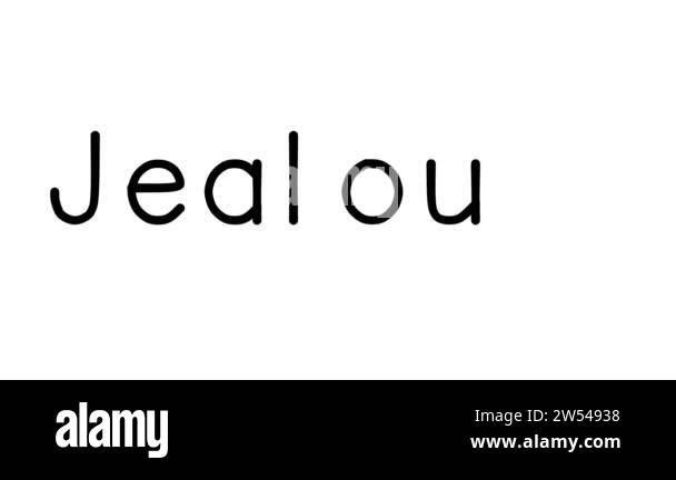 Jealousy Handwritten Text Animation in Various Sans-Serif Fonts and ...