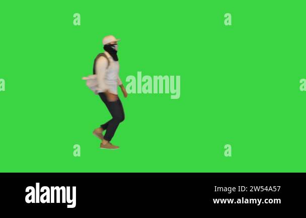 Bully demonstrator running and getting a shot in the back on a Green ...