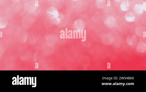 Pink light glitter particles bokeh, holiday concept. Christmas animated background with circles ...