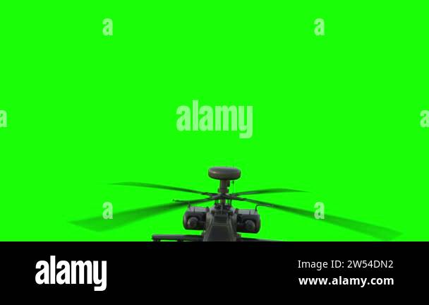 Military helicopter Boeing AH-64 Apache realistic 3d animation ...