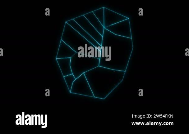 Animated Outline Map of Nauru with Districts Stock Video Footage - Alamy