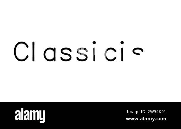 Classicism Handwritten Text Animation in Various Sans-Serif Fonts and ...