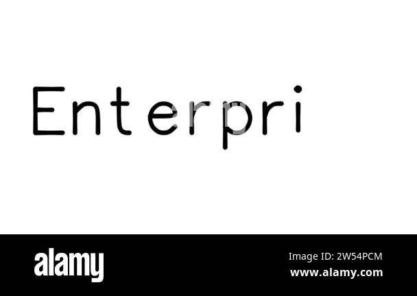 Enterprise Handwritten Text Animation in Various Sans-Serif Fonts and ...