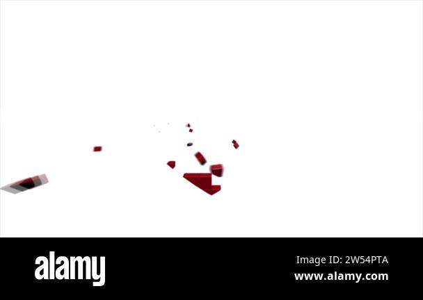 3D heart button Animation with increasing counting of numbers on ...