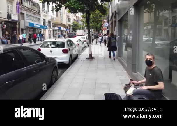 Nisantasi, Istanbul, Turkey - June 2021: People walking on Rumeli ...