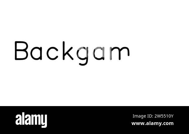 Backgammon Handwritten Text Animation in Various Sans-Serif Fonts and ...