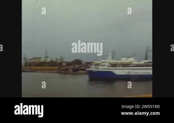 COPENHAGEN, DENMARK JUNE 1975: Copenhagen port view in 70's Stock Video ...