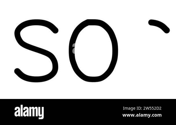 SOS Handwritten Text Animation in Various Sans-Serif Fonts and Weights ...