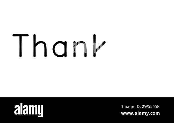Thankyou Handwritten Text Animation in Various Sans-Serif Fonts and ...