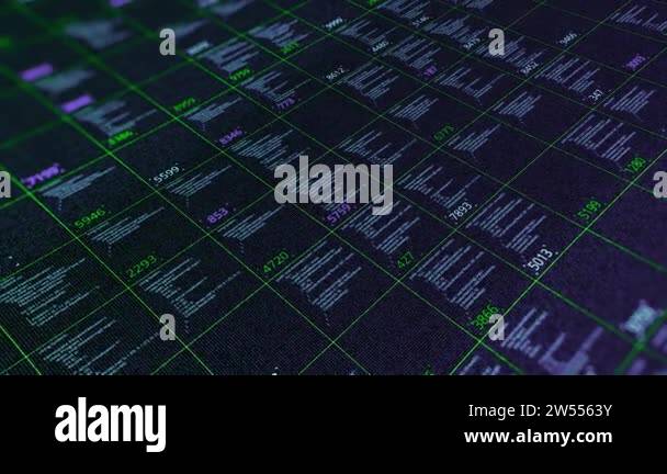 Codes With Numbers In Cells Animation Financial Account In Form Of Table With Calculation 