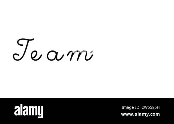 Teamwork Decorative Handwriting Animation in Six Cursive and Gothic ...