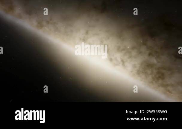 Interstellar space travel universe. 4K 3D animation in outer space ...