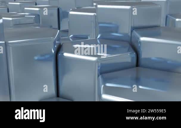 Abstract silver futuristic hexagons 3D surface pattern, Hexagonal ...
