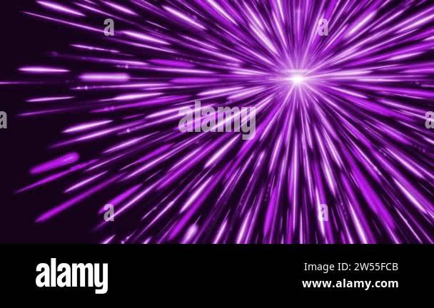 Bright star emits colored lines. Animation. White dot emits bright and ...