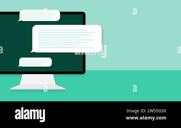 Flat Messages Bubbles. Chat interface. Message bubbles. Motion graphics Stock Video Footage - Alamy