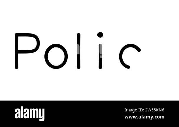 Police Handwritten Text Animation in Various Sans-Serif Fonts and ...