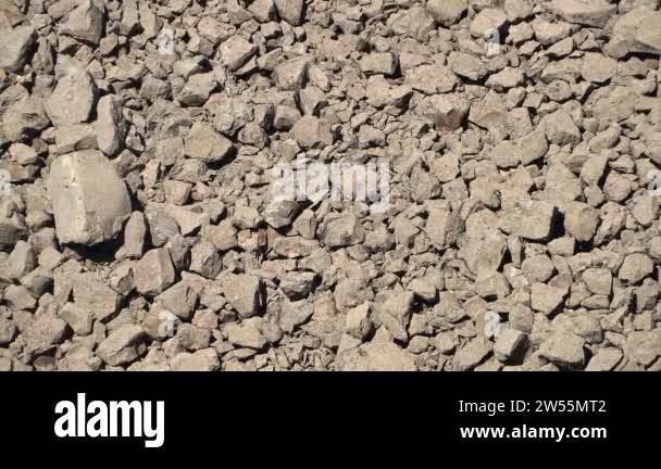 Broken and Crumbled Rocks Spilling From the Canyon Slope Ridge Towards ...